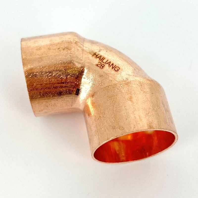 Угол медный 90° под пайку 28 мм двухраструбный (серия 95090) Hailiang – купить за 276,00 руб.